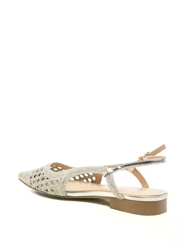 CHICONIC Pointed Mesh Slingback Pumps
