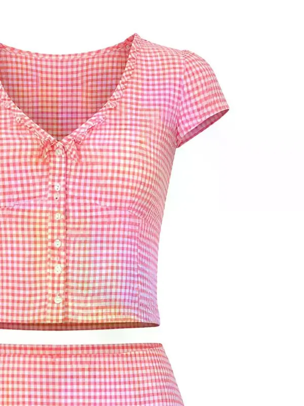 REFORMATION Dorothea Gingham Two-piece Skirt Set