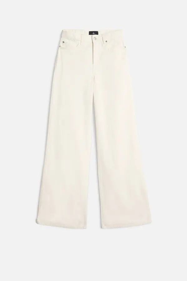 7 For All Mankind Tailorless Lotta Wide-leg Linen Pants - Denim