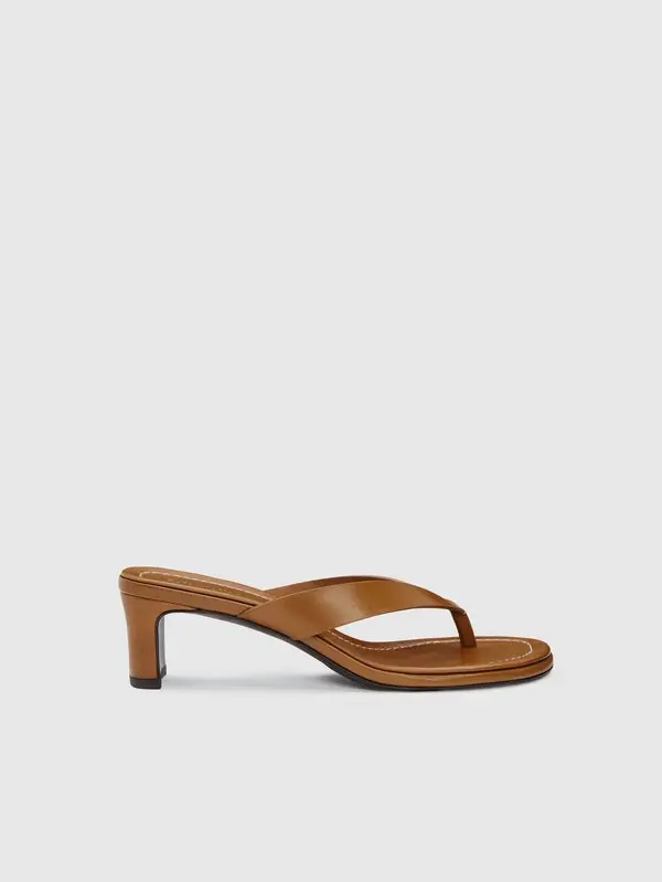 REFORMATION Jessie Block Heel Sandal - Brown