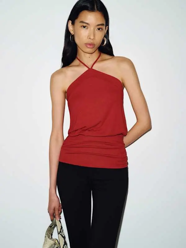 REFORMATION Madison Knit Top - Red
