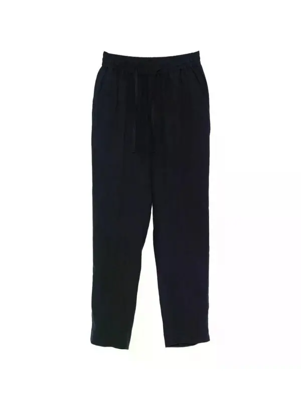 Sandro Straight-leg Linen Trousers With Drawstring Waist