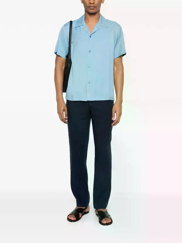 Sandro Straight-leg Linen Trousers With Drawstring Waist