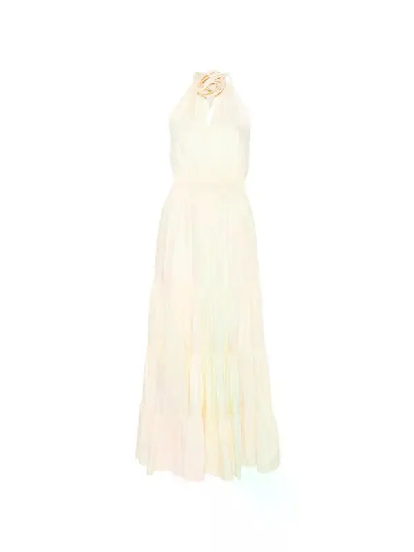 Sandro Embellished Maxi Dress - Neutrals