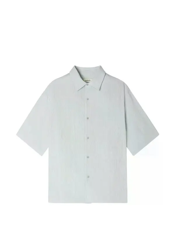 Sandro Crinkled-effect Shirt With Shark Collar