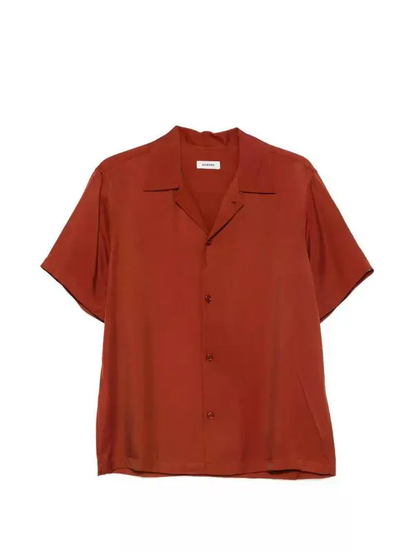Sandro Loose-fit Shark Collar Shirt - Red