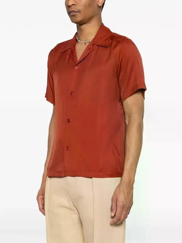 Sandro Loose-fit Shark Collar Shirt - Red