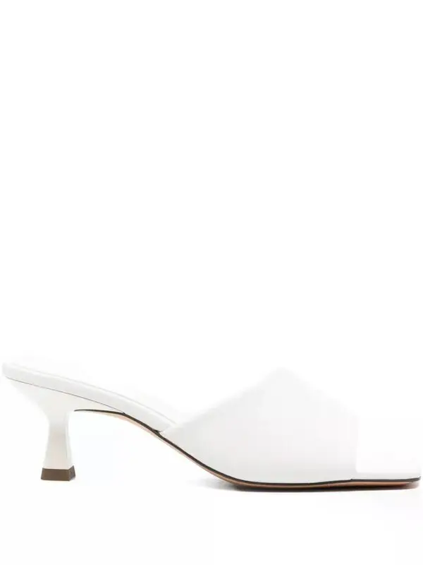 Sandro Leather Heeled Mules