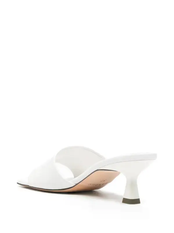 Sandro Leather Heeled Mules