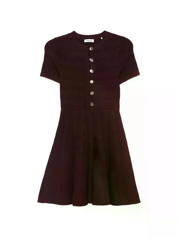 Sandro Mini Button Knit Dress