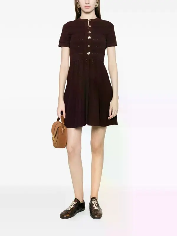 Sandro Mini Button Knit Dress