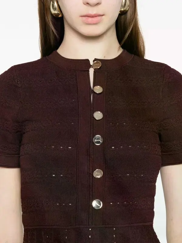 Sandro Mini Button Knit Dress