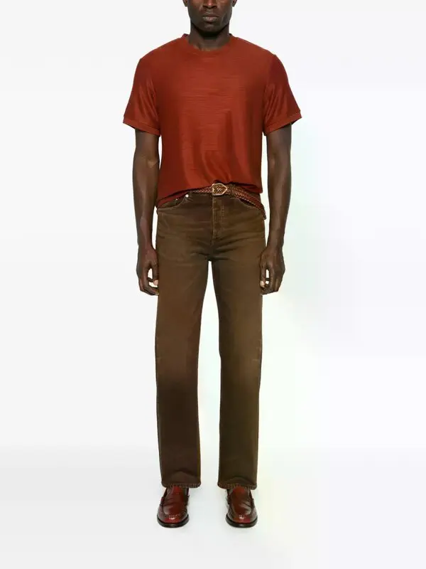 Sandro Regular Fit Faded Effect Jeans - Brown