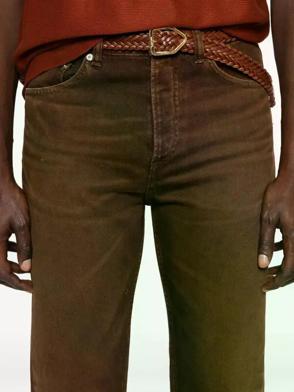 Sandro Regular Fit Faded Effect Jeans - Brown