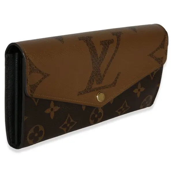 LOUIS VUITTON Reverse Monogram Giant Canvas Sarah Wallet - Brown
