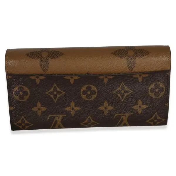 LOUIS VUITTON Reverse Monogram Giant Canvas Sarah Wallet - Brown