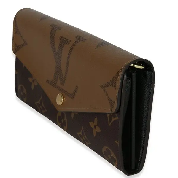 LOUIS VUITTON Reverse Monogram Giant Canvas Sarah Wallet - Brown