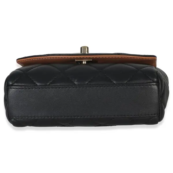 Chanel Quilted Lambskin Ribbon Chain Coco Flap Bag