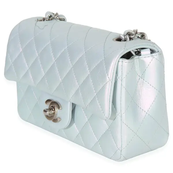 Chanel Iridescent Quilted Goatskin Rectangular Flap