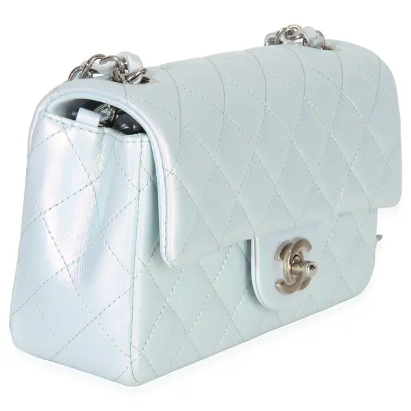 Chanel Iridescent Quilted Goatskin Rectangular Flap