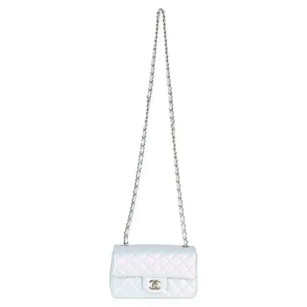 Chanel Iridescent Quilted Goatskin Rectangular Flap
