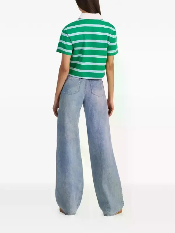Alice + Olivia Striped Polo Top