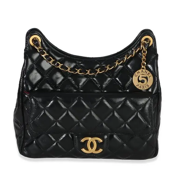 Chanel Quilted Hobo - Black