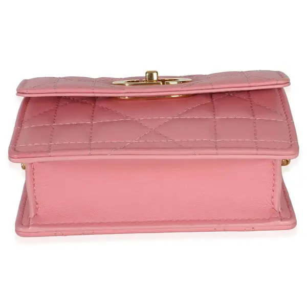 Dior Macrocannage Calfskin Micro Miss Caro Chain Bag - Pink