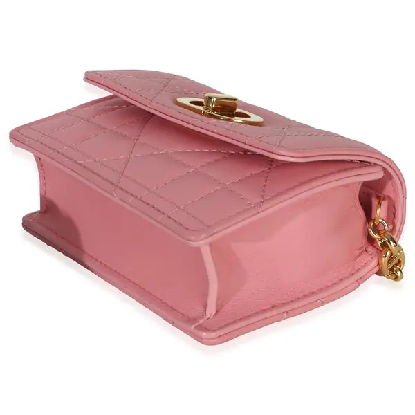 Dior Macrocannage Calfskin Micro Miss Caro Chain Bag - Pink