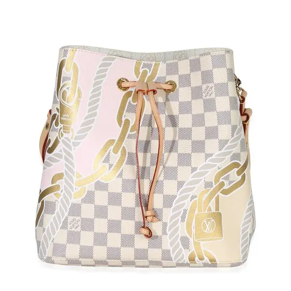 LOUIS VUITTON Damier Azur Canvas Neonoe Mm - Beige