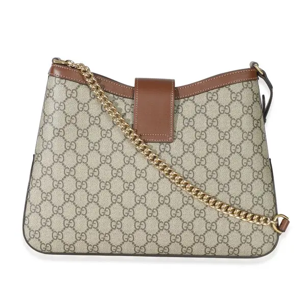 Gucci Padlock Shoulder Bag Gg Supreme Monogram Canvas - Beige