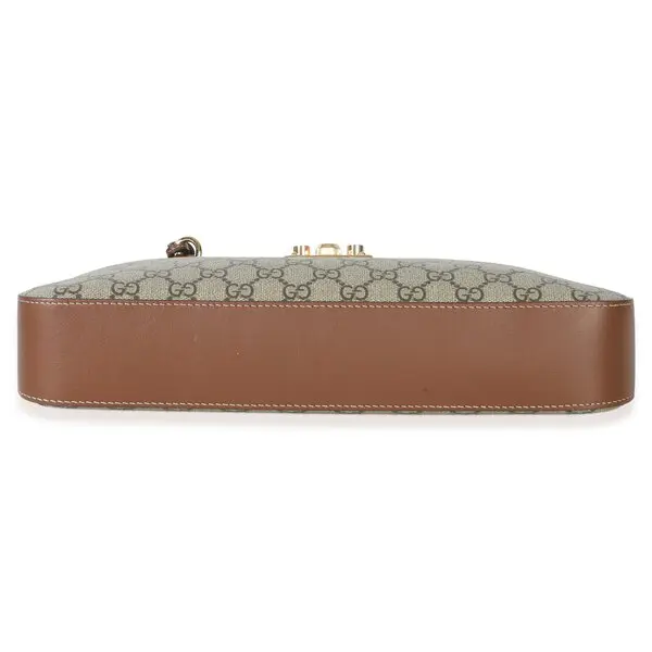 Gucci Padlock Shoulder Bag Gg Supreme Monogram Canvas - Beige