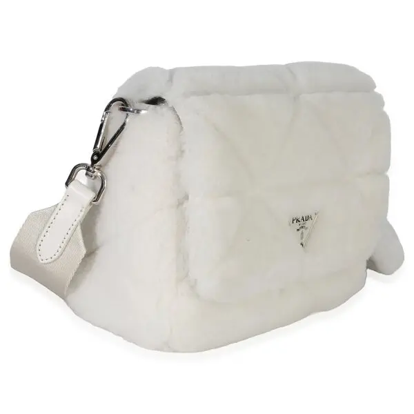 Prada Shearling Patchwork System Flap Bag