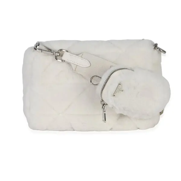 Prada Shearling Patchwork System Flap Bag