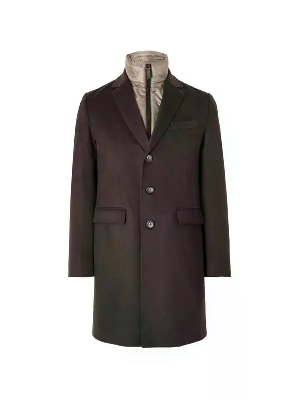 Herno Button Single-breasted Coat - Brown