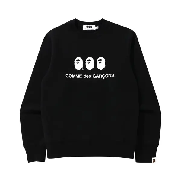 A BATHING APE X Comme Des Garçons Crewneck - Black