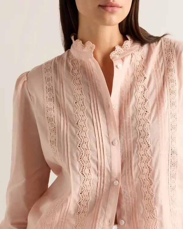 Quince Voile Lace Detail Blouse