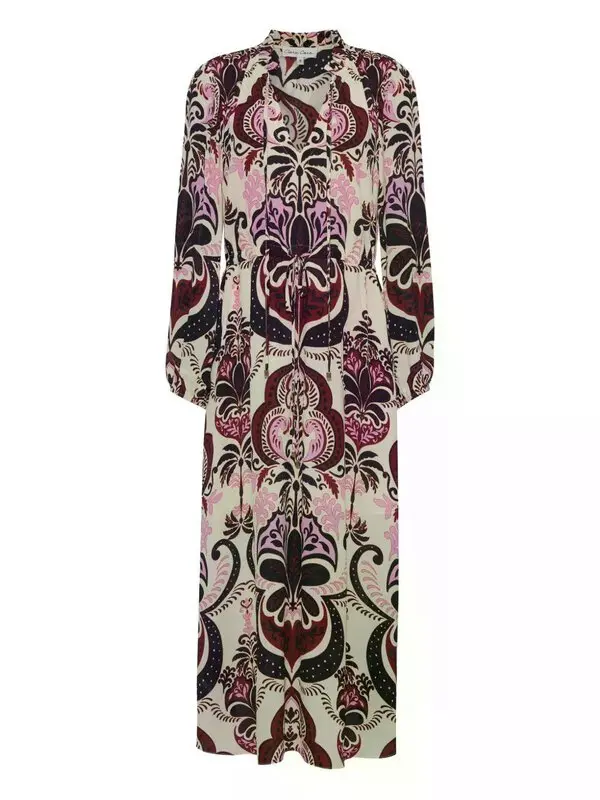 Cara Cara Geometric-print Drawstring Day Dress