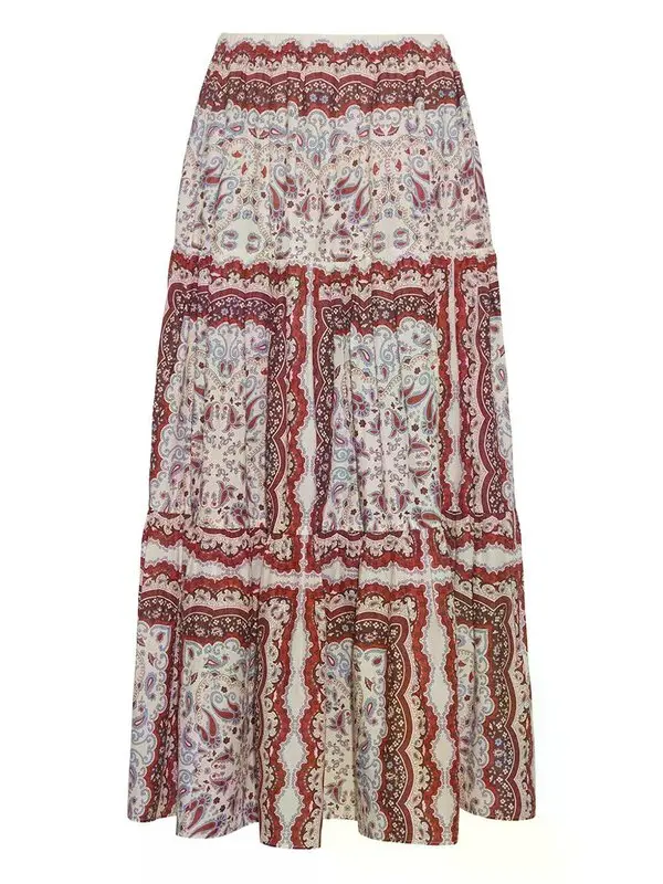 Cara Cara Melanie Paisley Maxi Skirt - Neutrals