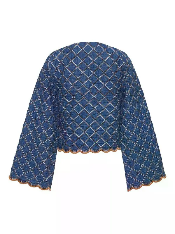 Cara Cara Marvis Scalloped-trim Jacket - Blue