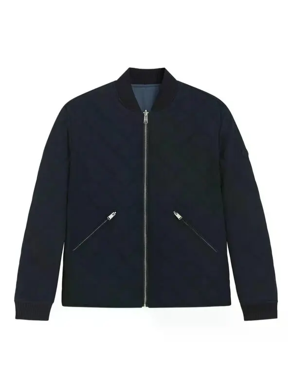 BOSS Quilted Zip Jacket - Blue