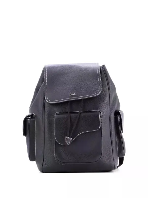 Dior Saddle Pocket Large Backpack - Black