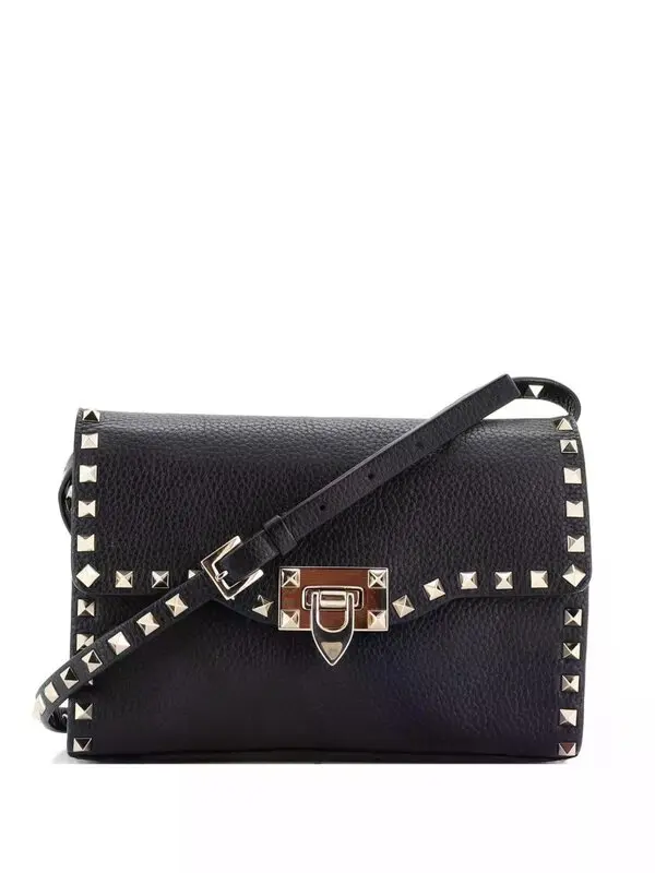 Valentino Garavani Rockstud Flip Lock Flap Bag - Black
