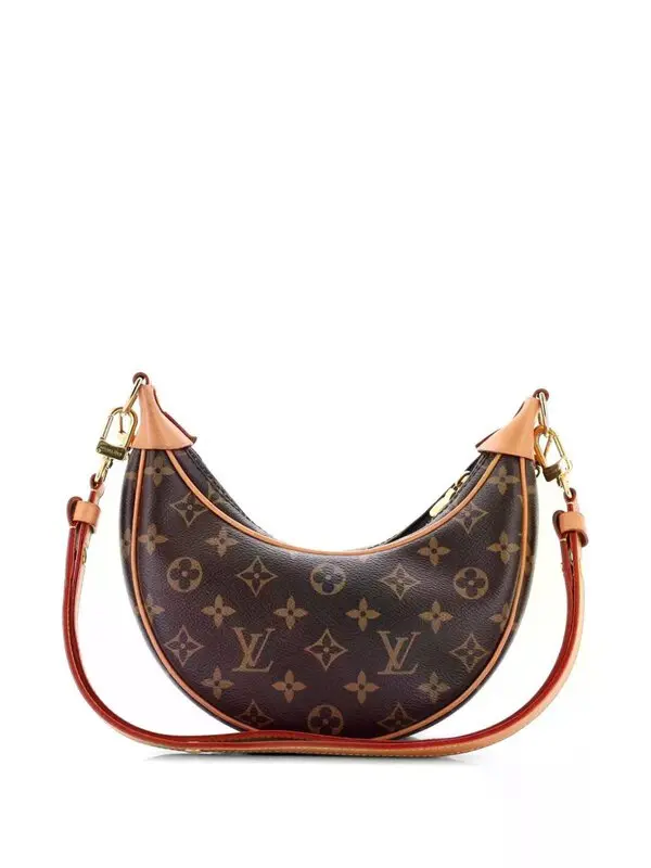 LOUIS VUITTON Loop Handbag Monogram Canvas Hobo Bag - Brown
