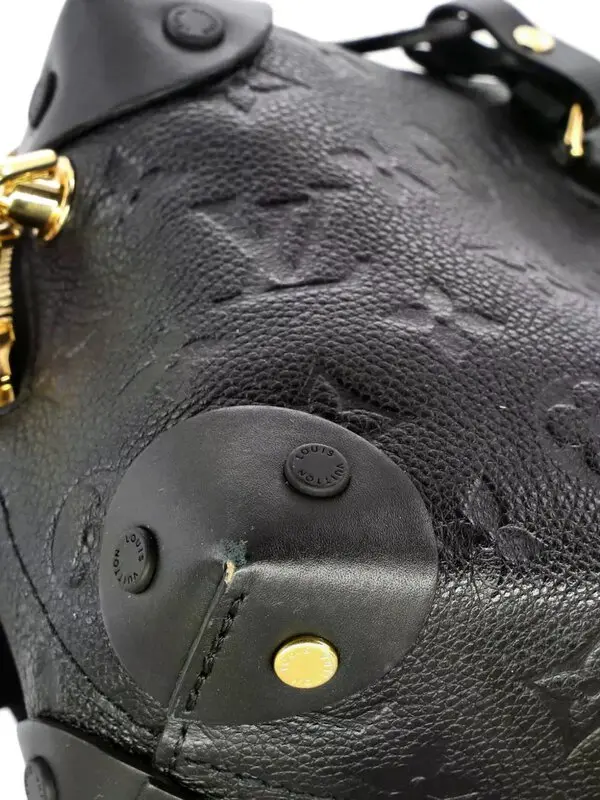 LOUIS VUITTON Petite Malle Souple Monogram Empreinte Leather - Black