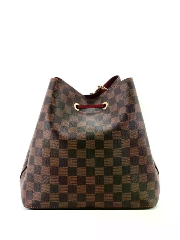 LOUIS VUITTON Damier Leather Neonoe Mm Bucket Bag - Brown
