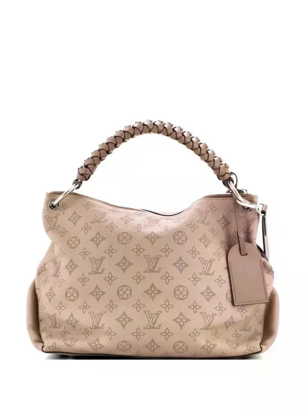 LOUIS VUITTON Braided Handle Beaubourg Mahina Leather Mm Hobo Bag - Neutrals