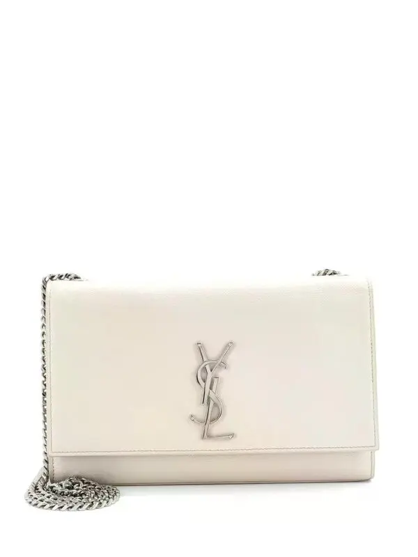 Saint Laurent Classic Monogram Grainy Leather Medium Crossbody Bag - Neutrals