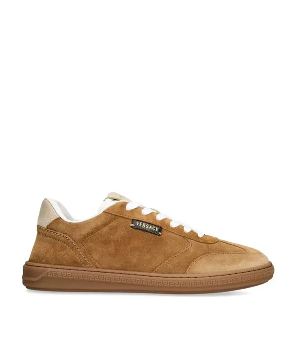Versace Suede Low-top Sneakers - Beige