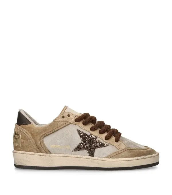 GOLDEN GOOSE Ball Star Suede Sneakers - Beige